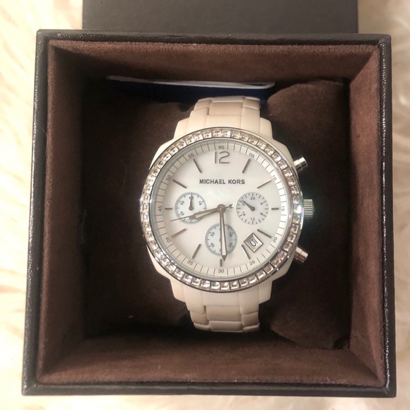 MICHAEL Michael Kors | Accessories | Michael Kors Chronograph White ...